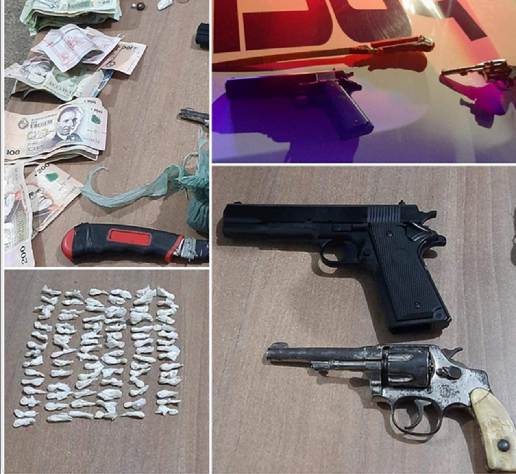 Dos detenidos tras incautación de armas, droga y dinero en Melo. | Ministerio del Interior